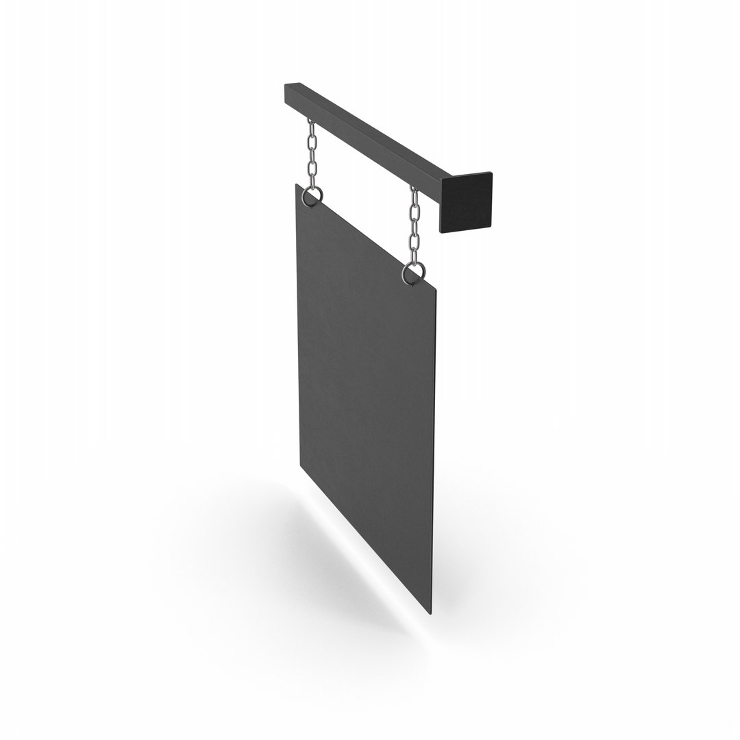 3D Model Wall Mount Advertising Board1 - TurboSquid 2056934