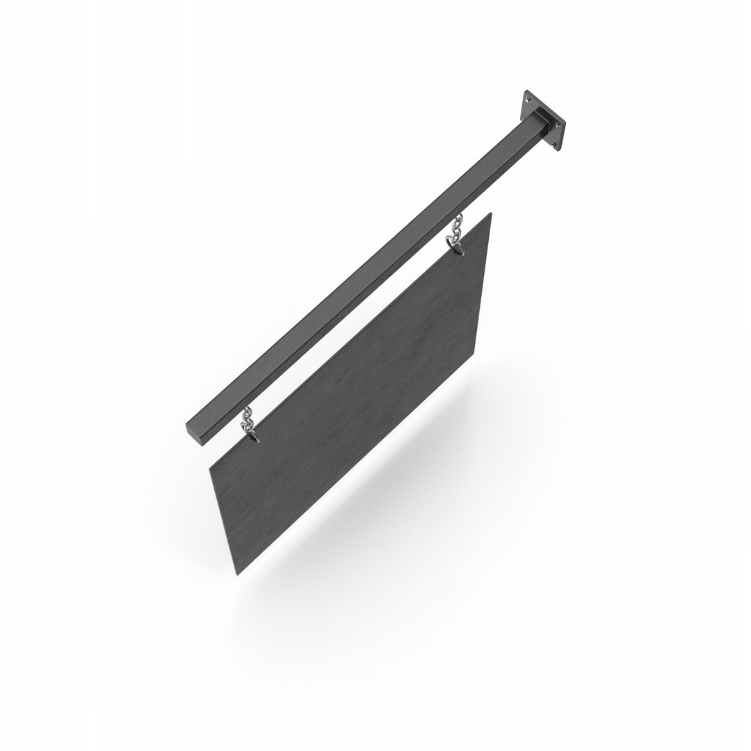 3D Model Wall Mount Advertising Board1 - TurboSquid 2056934