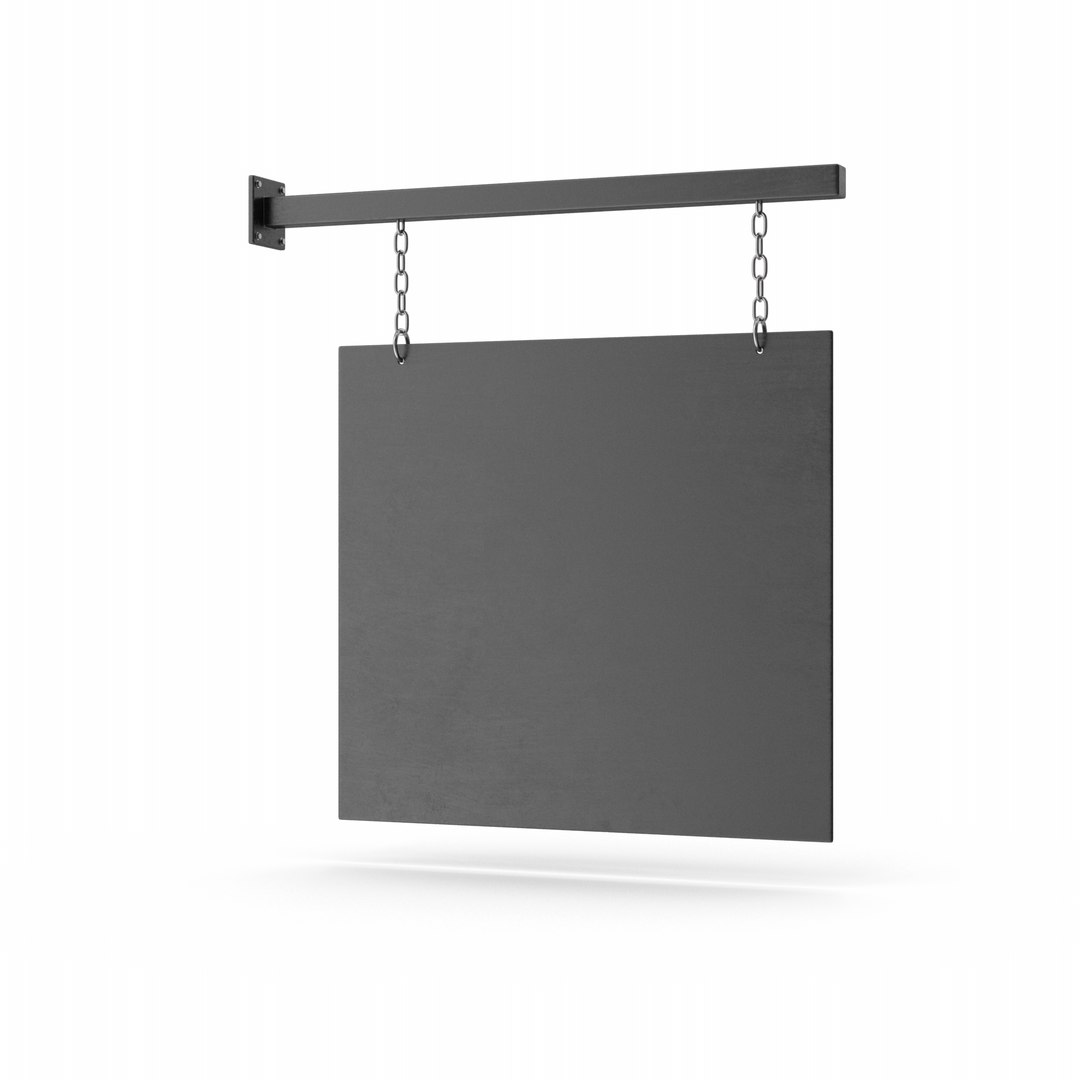 3D Model Wall Mount Advertising Board1 - TurboSquid 2056934