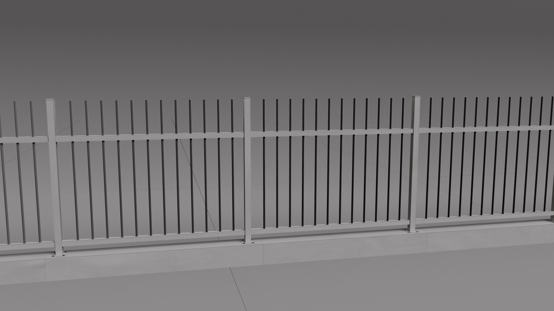 Low Poly Fence With 7 Different Textures In Used Iron Model ...