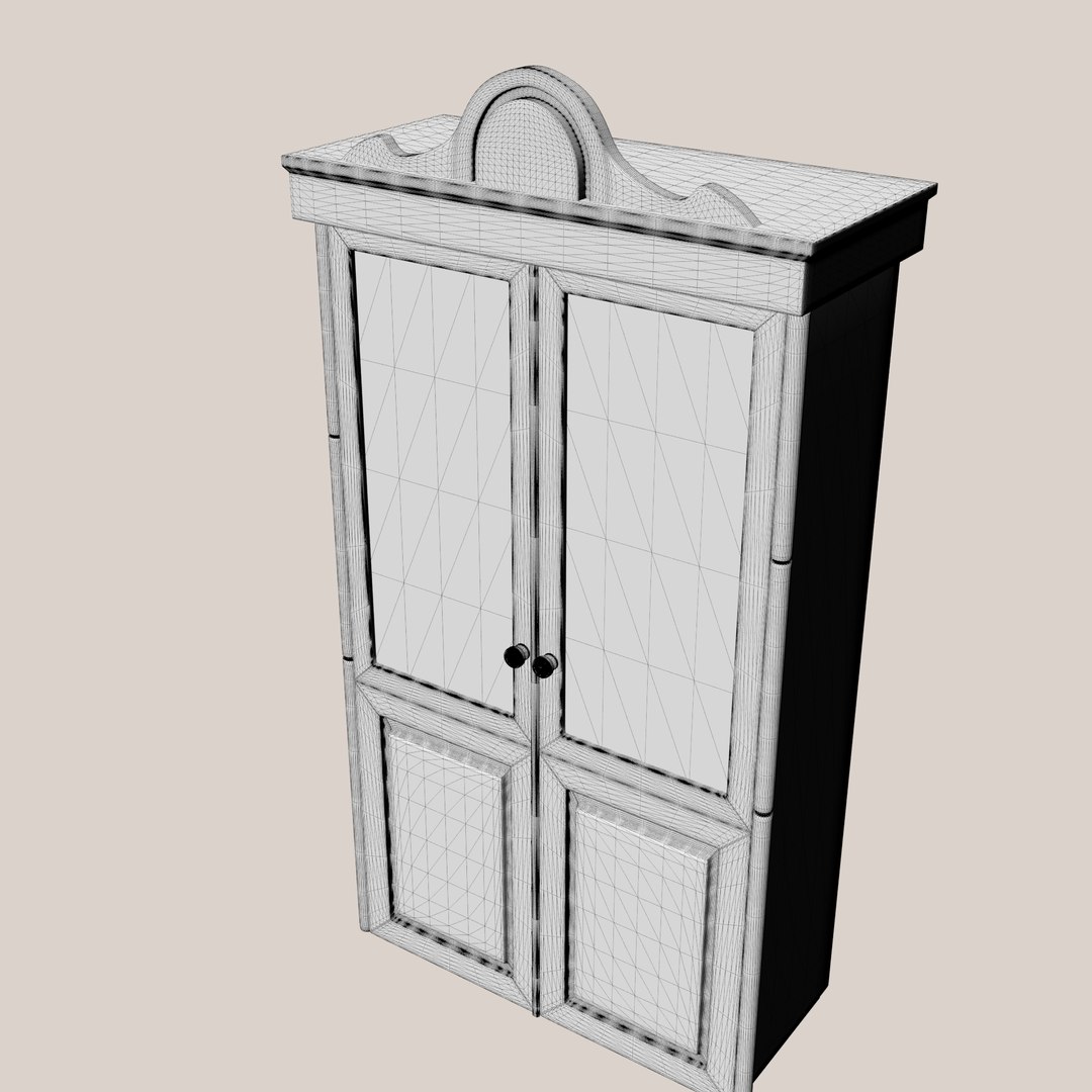 3D Wooden Cupboard Model - TurboSquid 1433305