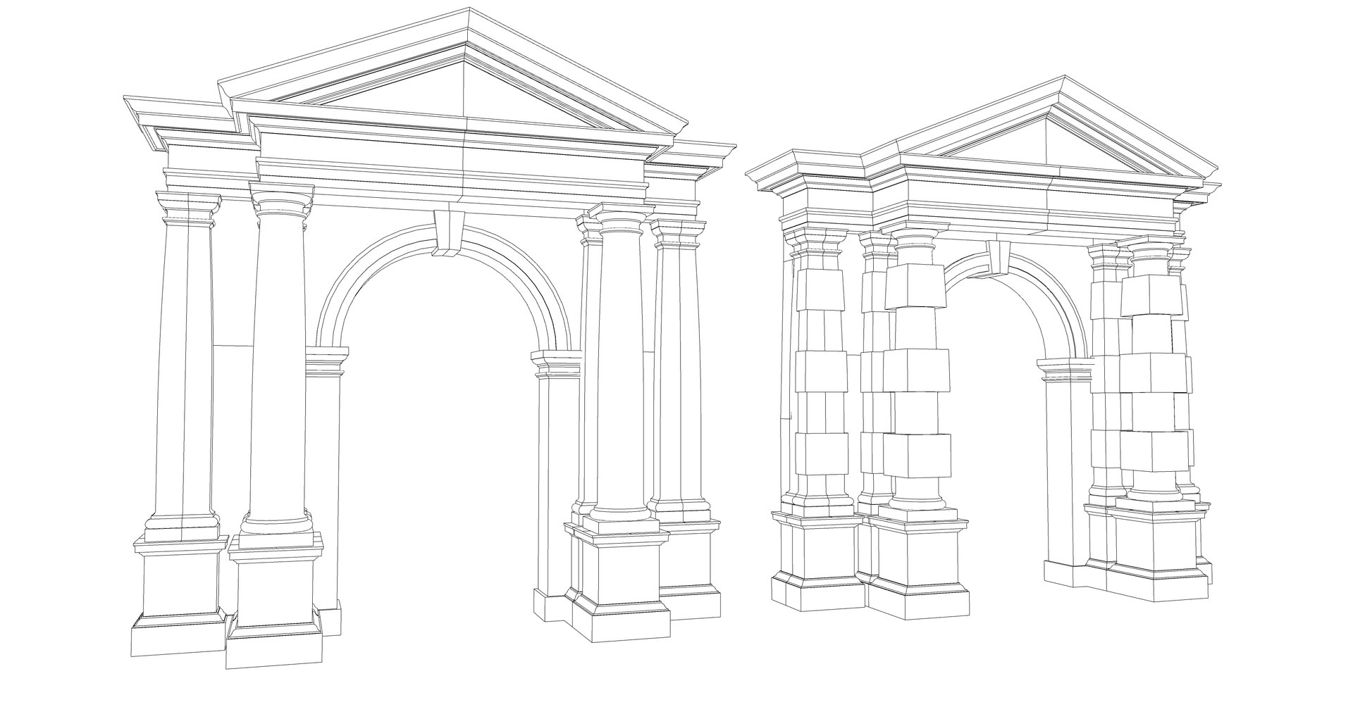 3D Tuscan Column Two Types Of Order On Vignola And Gibbs Plus Tuscan ...