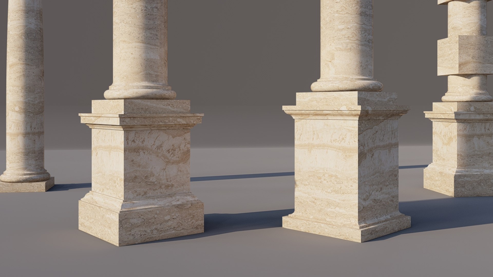 3D Tuscan Column Two Types Of Order On Vignola And Gibbs Plus Tuscan ...