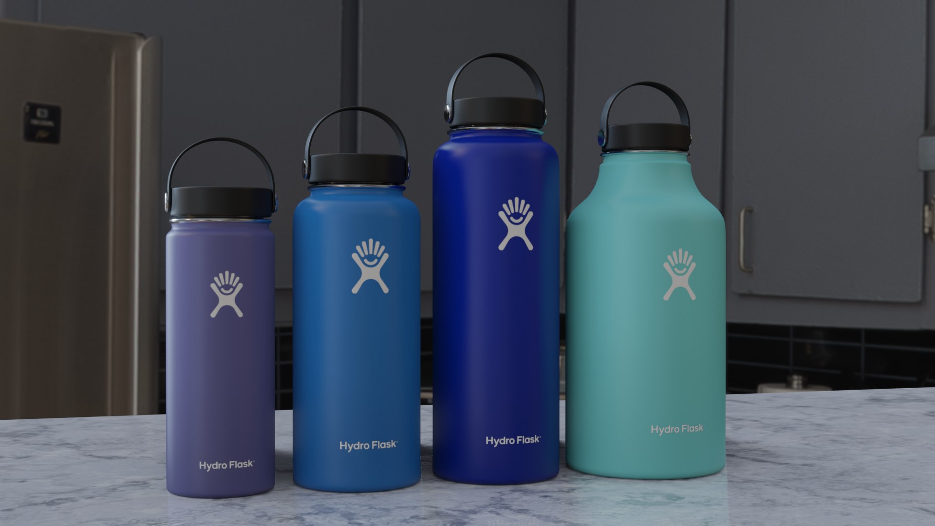 3D Pack Hydro Flasks Model - TurboSquid 1556164