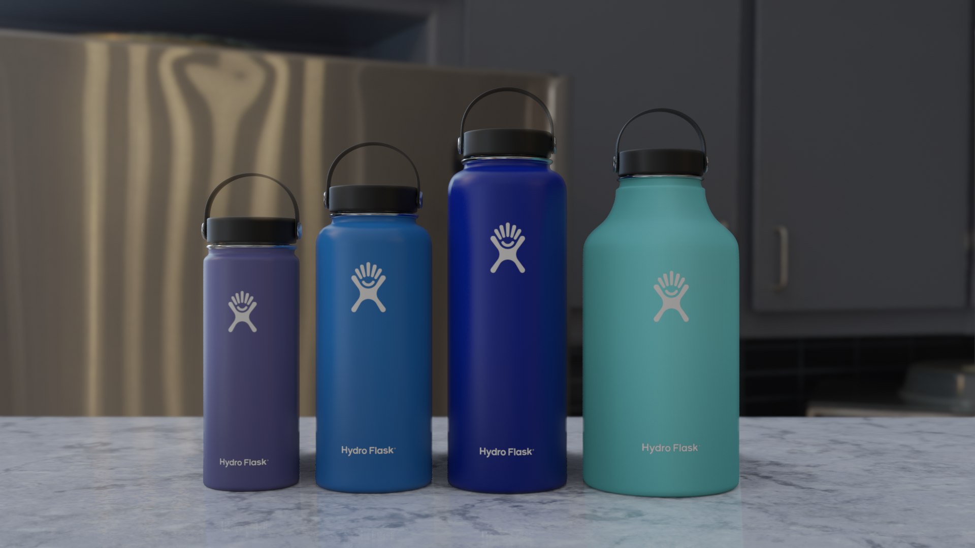 3D Pack Hydro Flasks Model - TurboSquid 1556164