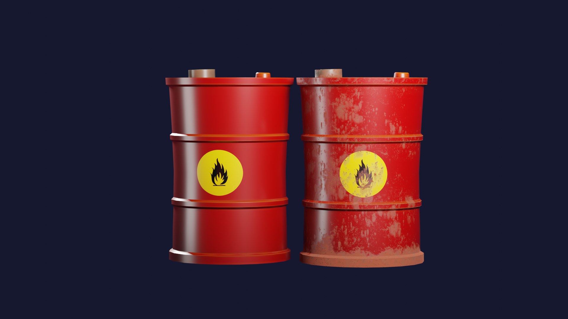 Stylized Low-poly Oil Barrel 3D Model - TurboSquid 2067926