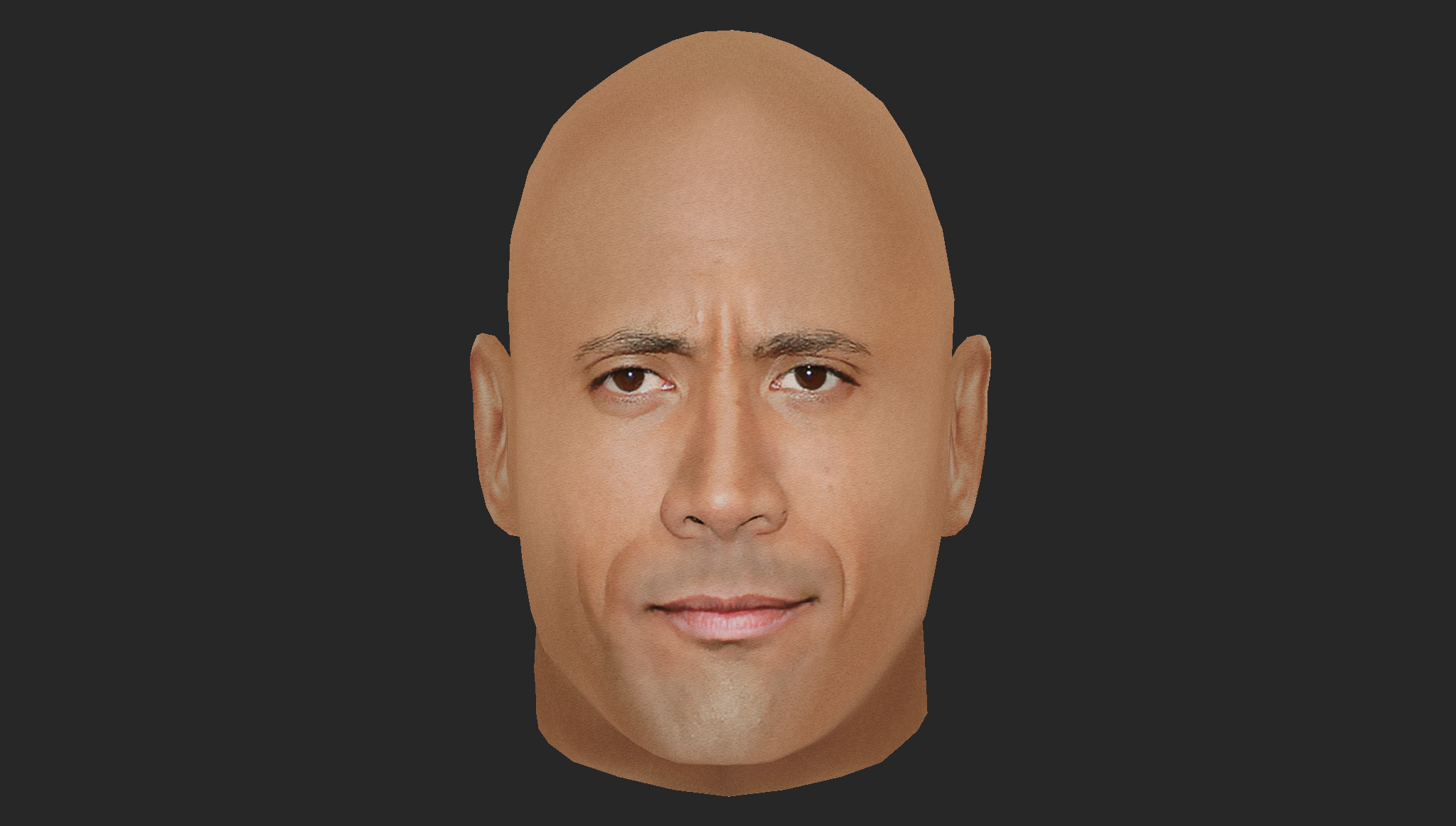 Dwayne johnson - head 3D model - TurboSquid 1650807