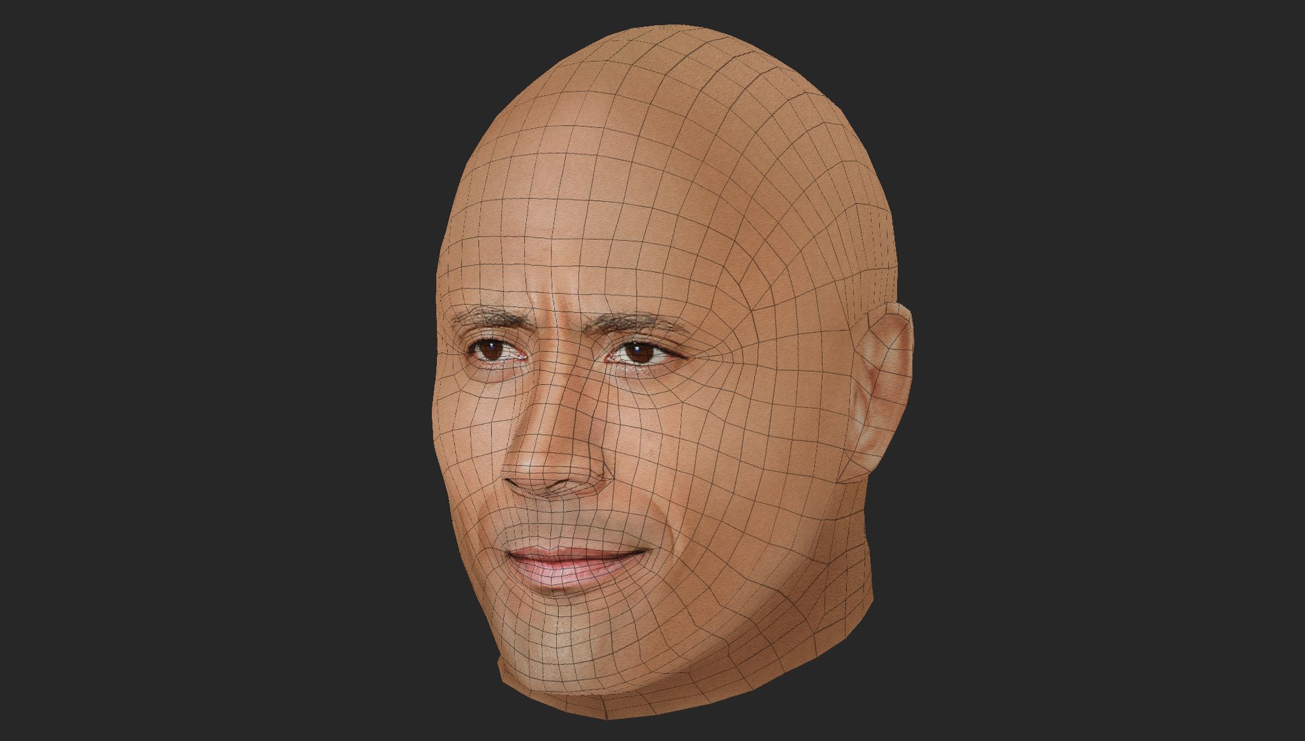 Dwayne johnson - head 3D model - TurboSquid 1650807