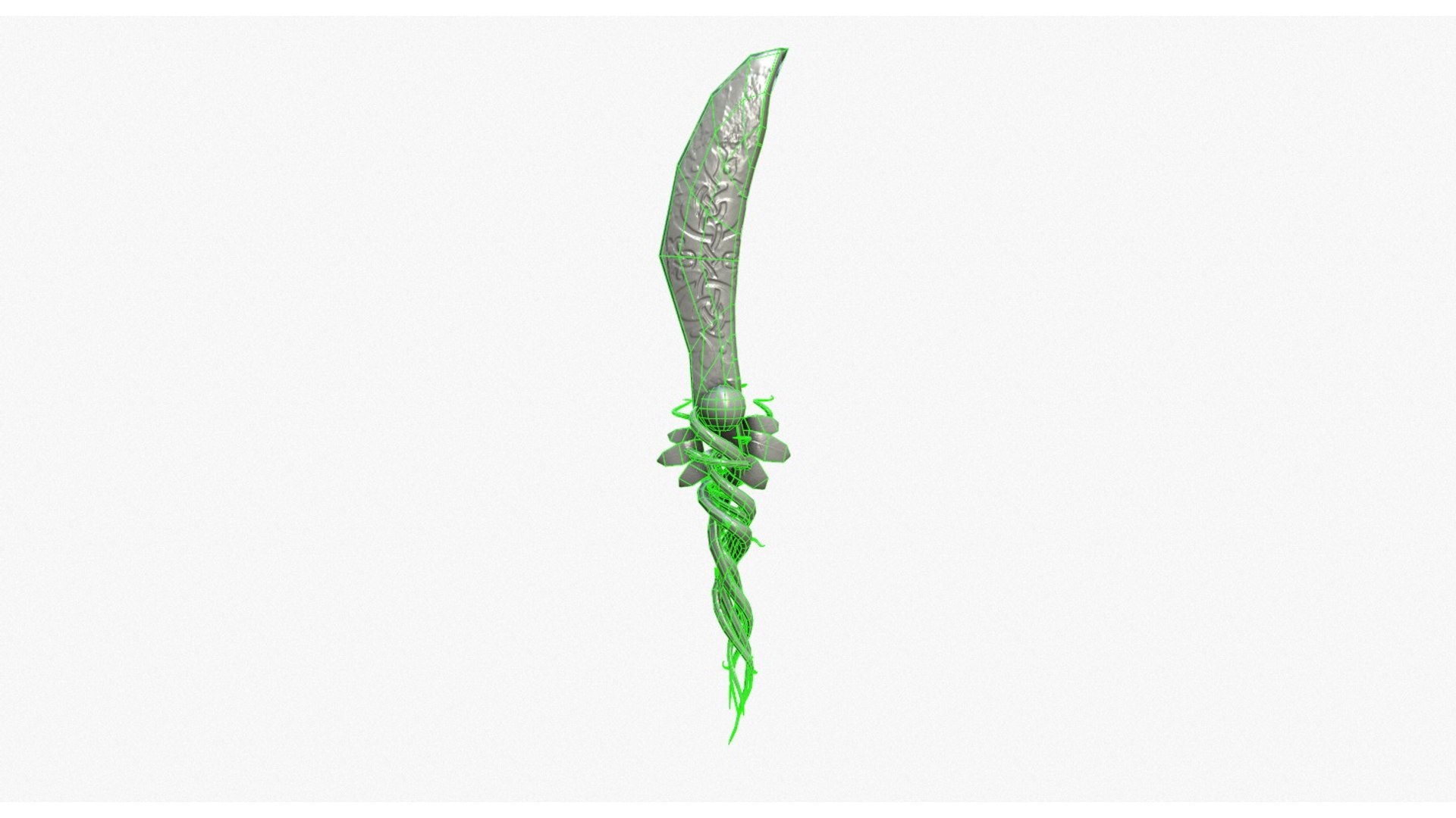 fantasy weapon - dagger 3d 3ds