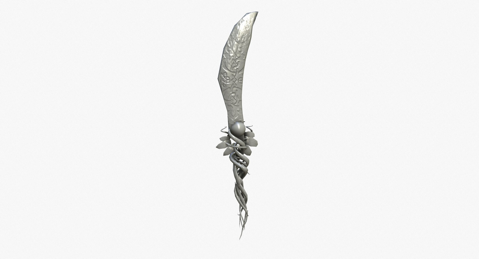 fantasy weapon - dagger 3d 3ds