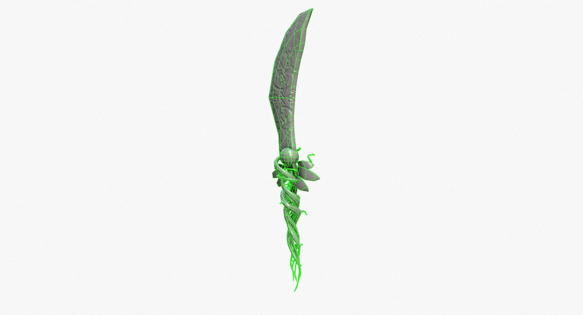 fantasy weapon - dagger 3d 3ds
