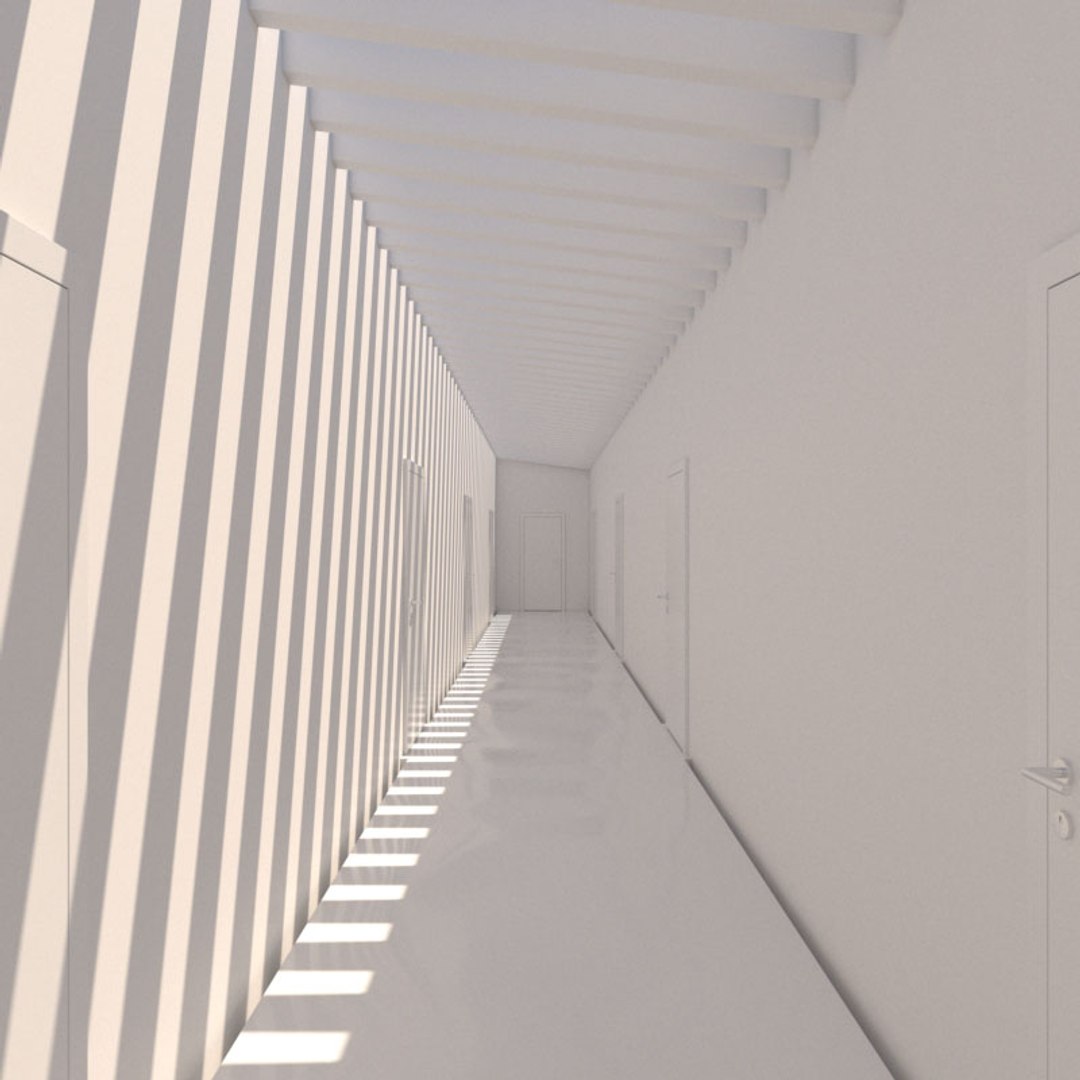 3D Hall Hallway Model - TurboSquid 1431311