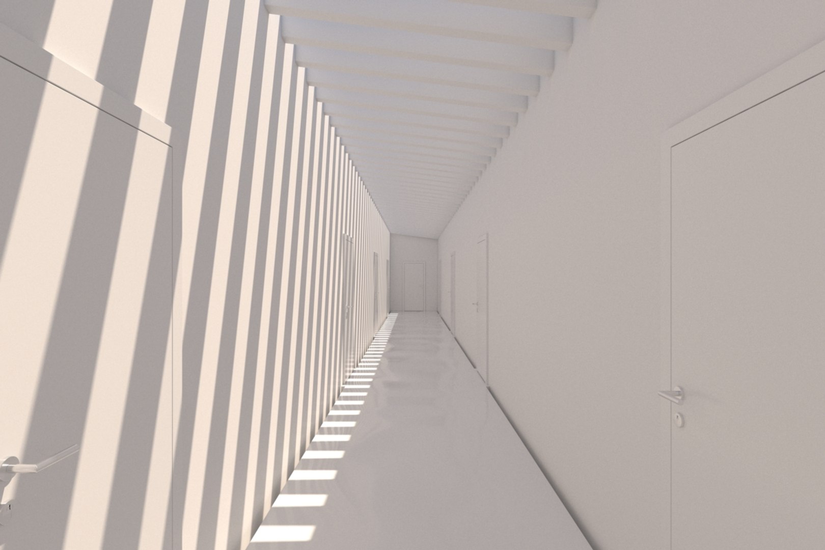 3D Hall Hallway Model - TurboSquid 1431311