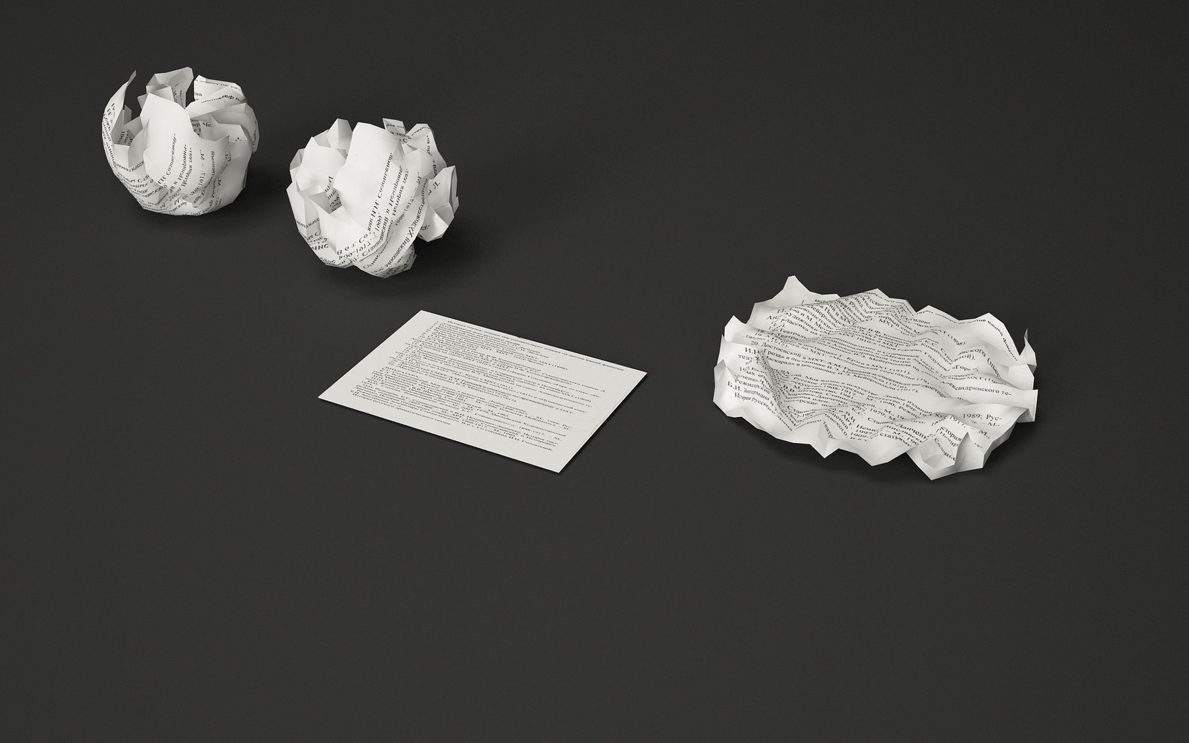 3d Crumpled Paper