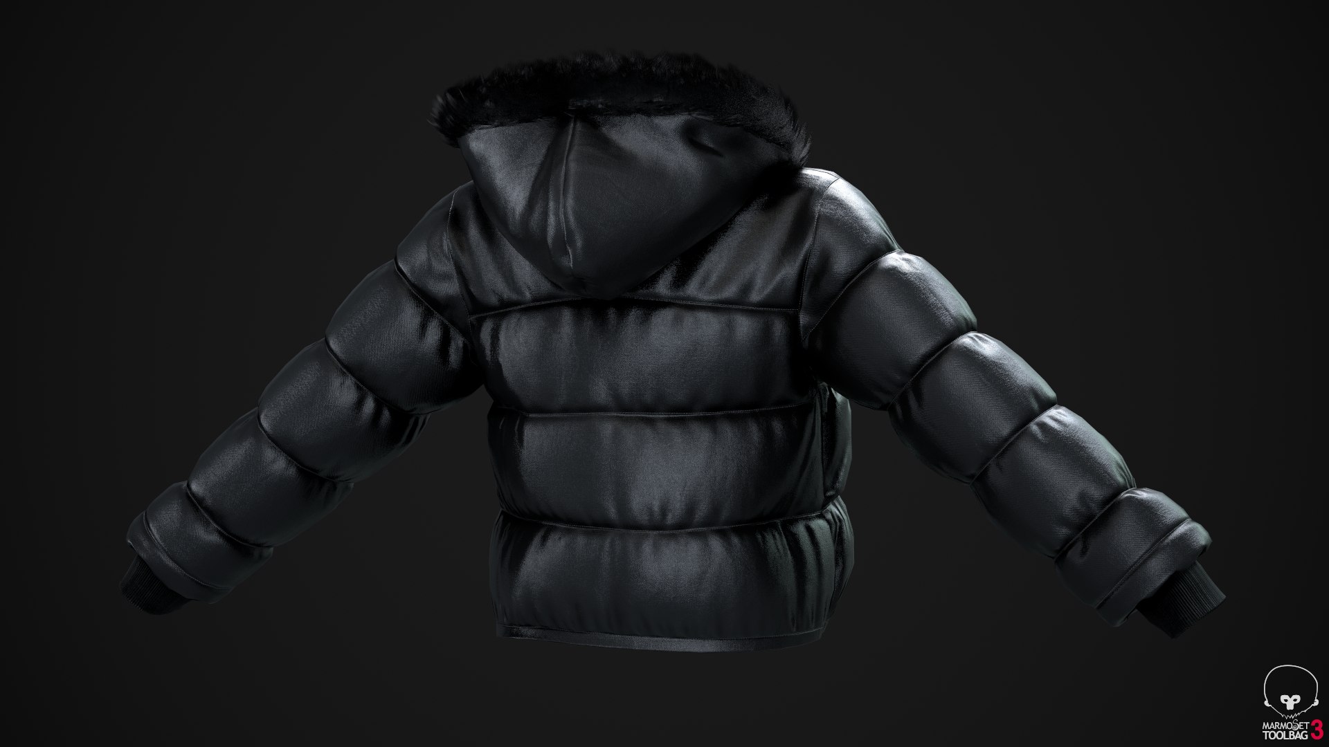 3D Black Winter Jacket - TurboSquid 1787696