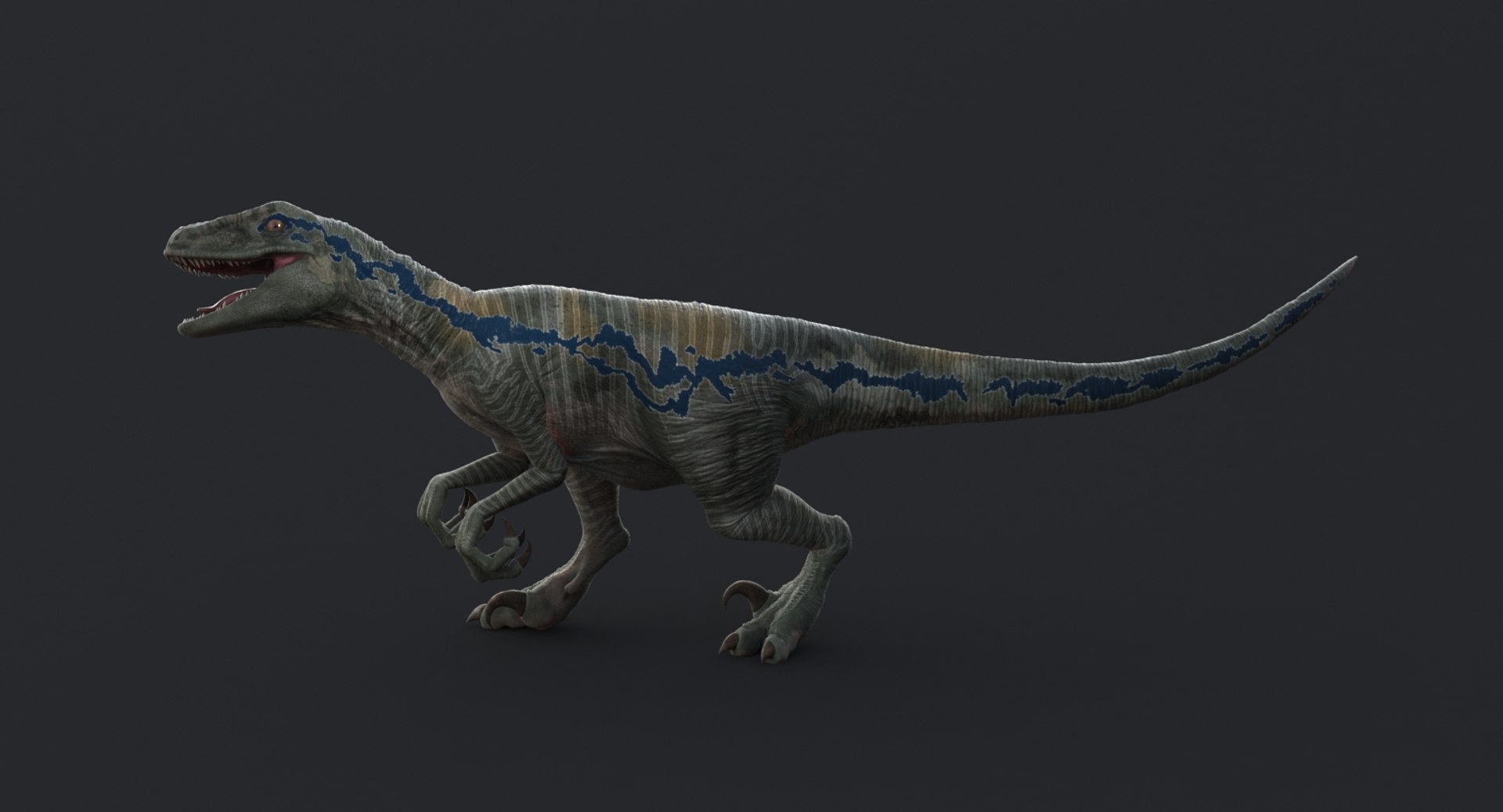 realistic velociraptor rigged raptor 3d max