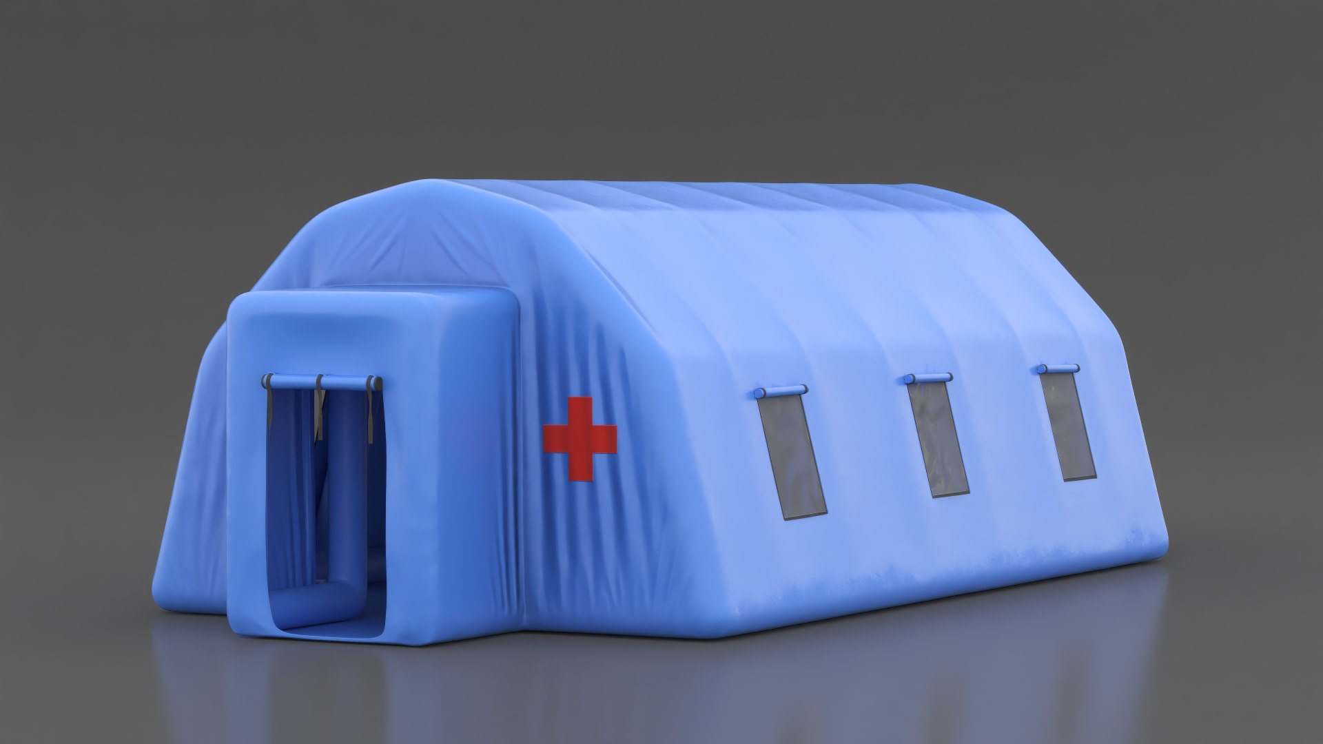 Blue Inflatable Medical Tent Pass Through 3D Model - TurboSquid 2249668