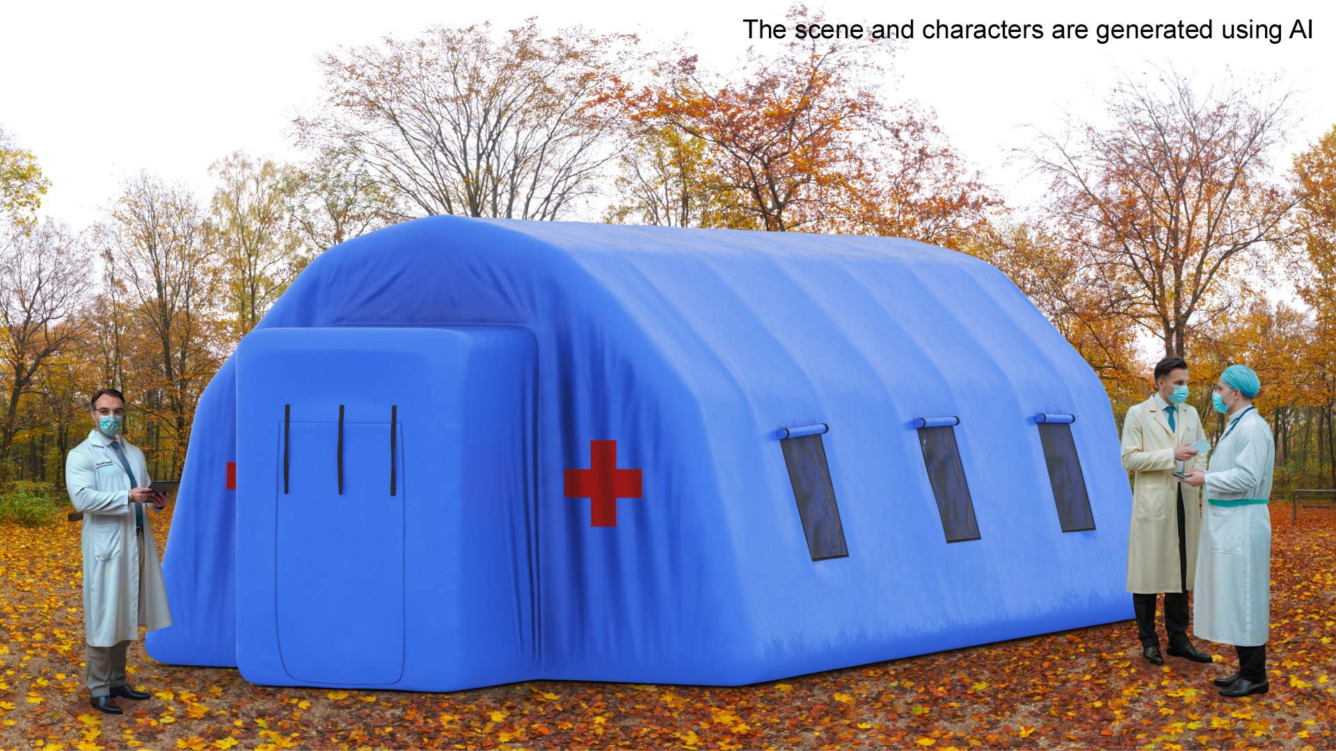 Blue Inflatable Medical Tent Pass Through 3D Model - TurboSquid 2249668
