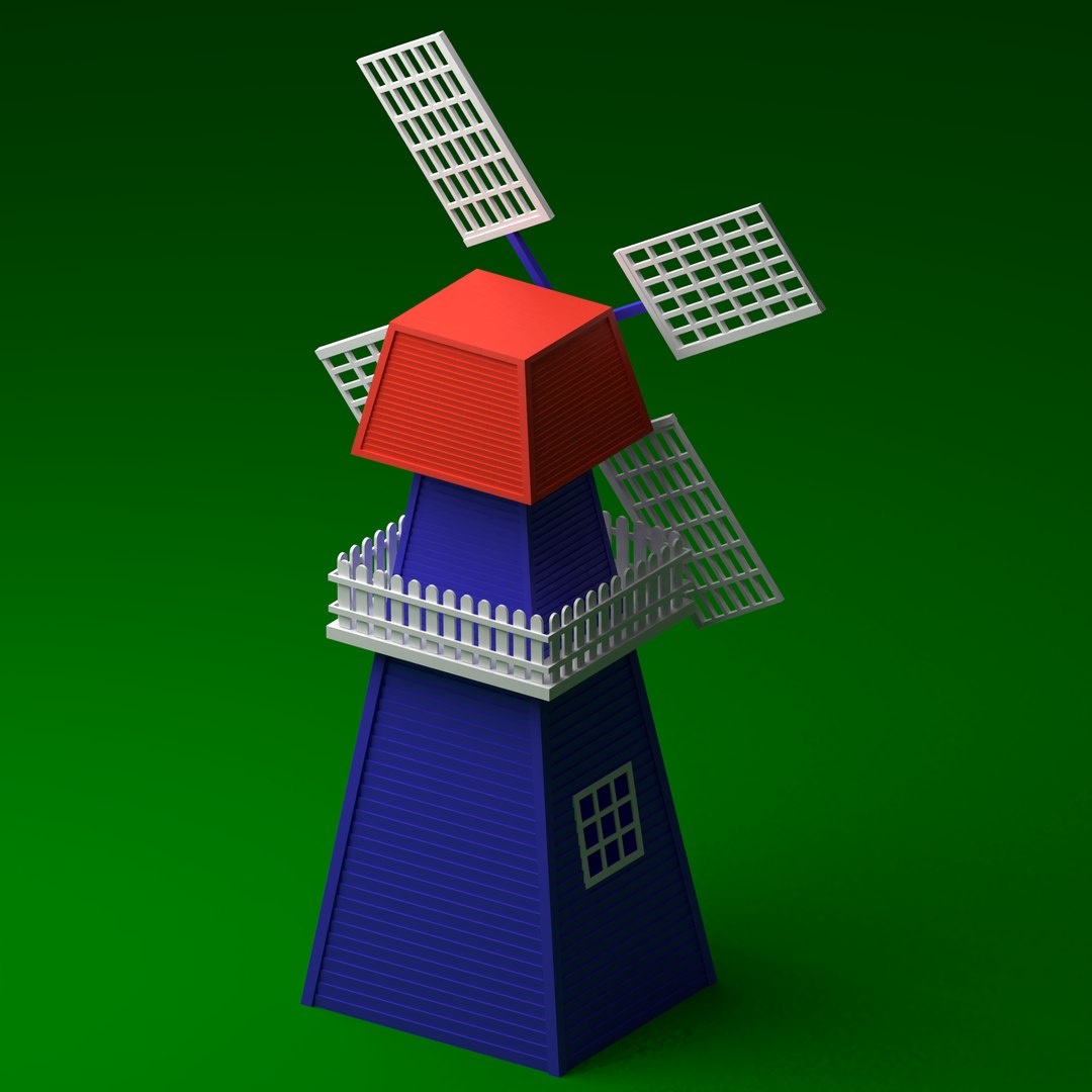 Cartoon Windmill 3D Model - TurboSquid 1624100