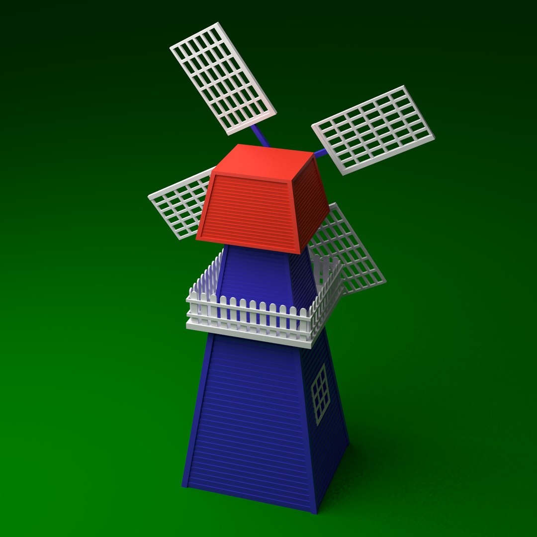 Cartoon Windmill 3D Model - TurboSquid 1624100
