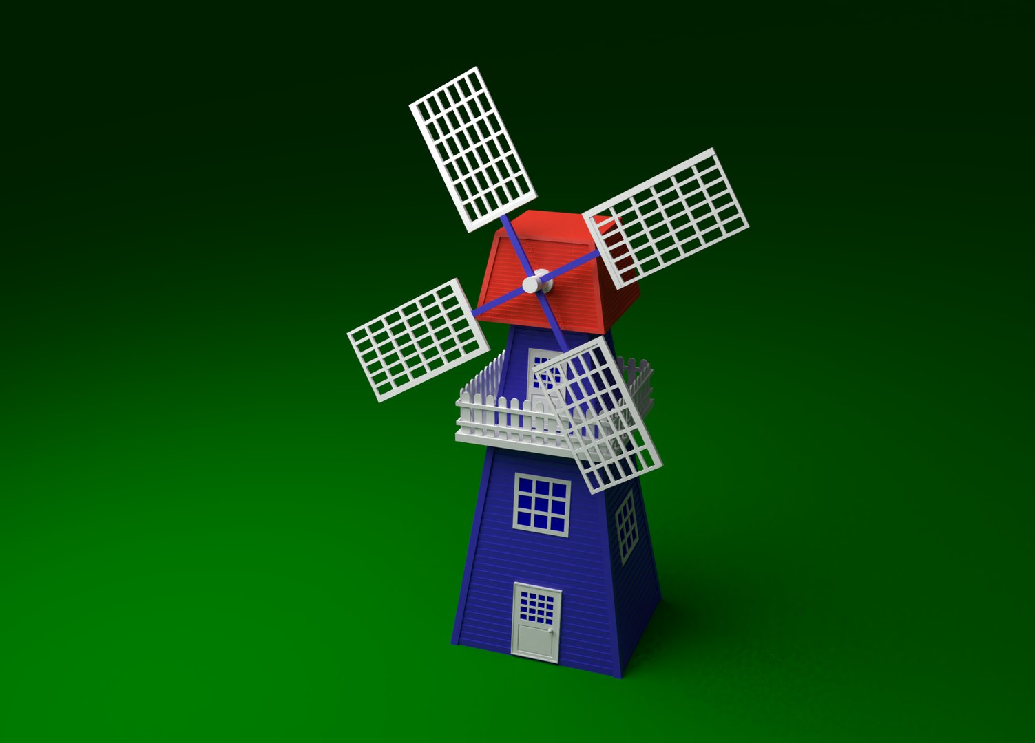 Cartoon Windmill 3D Model - TurboSquid 1624100