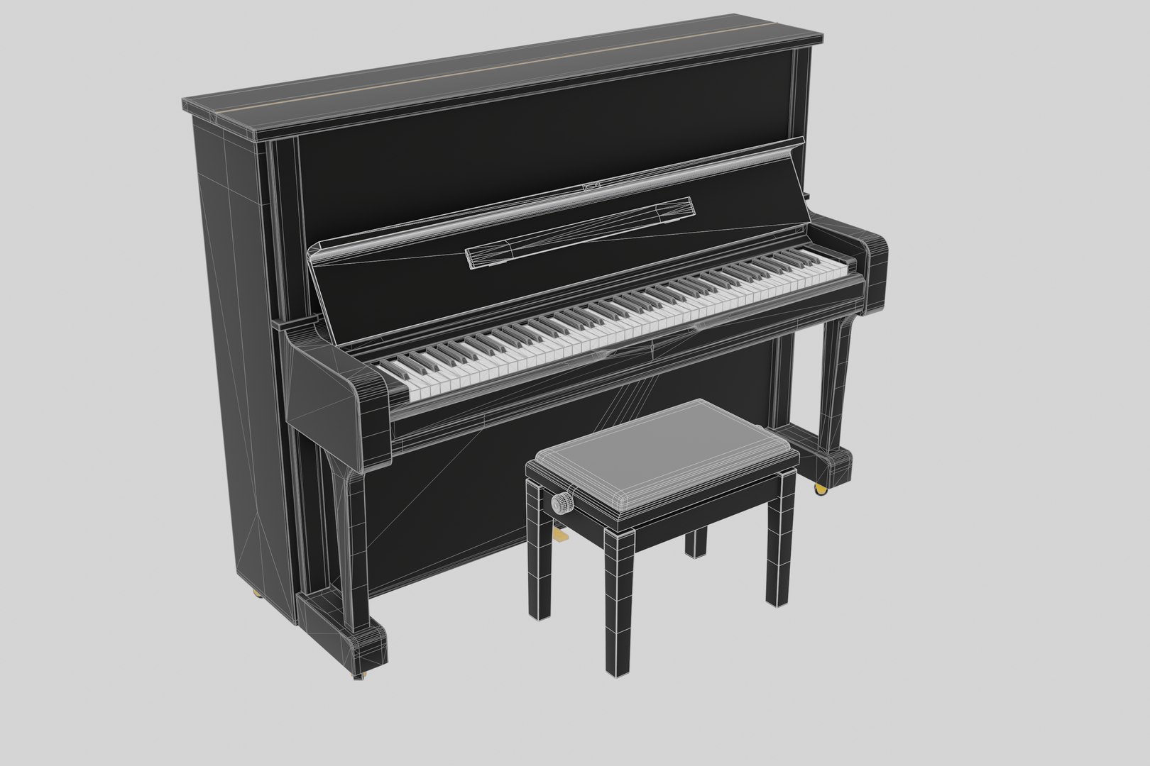 Yamaha U3 Upright 3D Model - TurboSquid 1615938