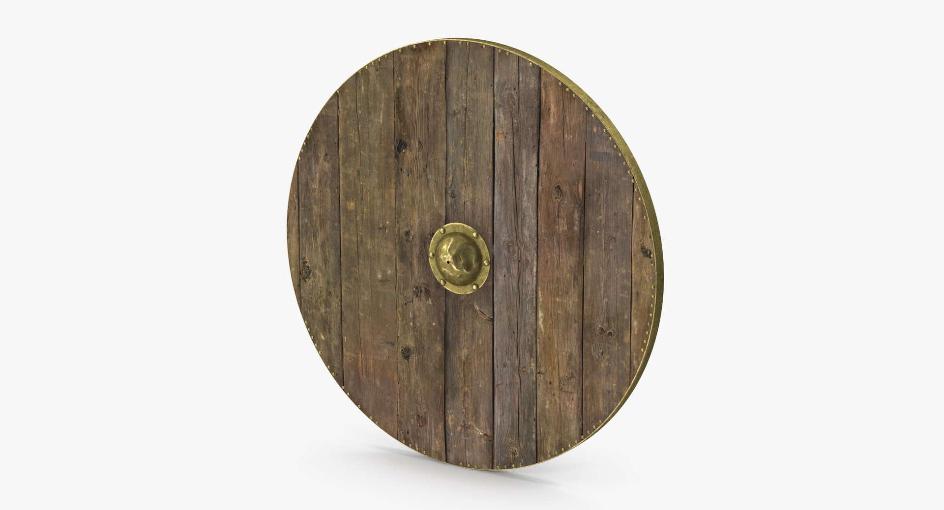 3d Model Medieval Wood Shield