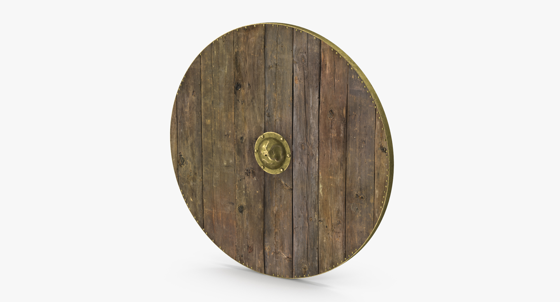 3d Model Medieval Wood Shield