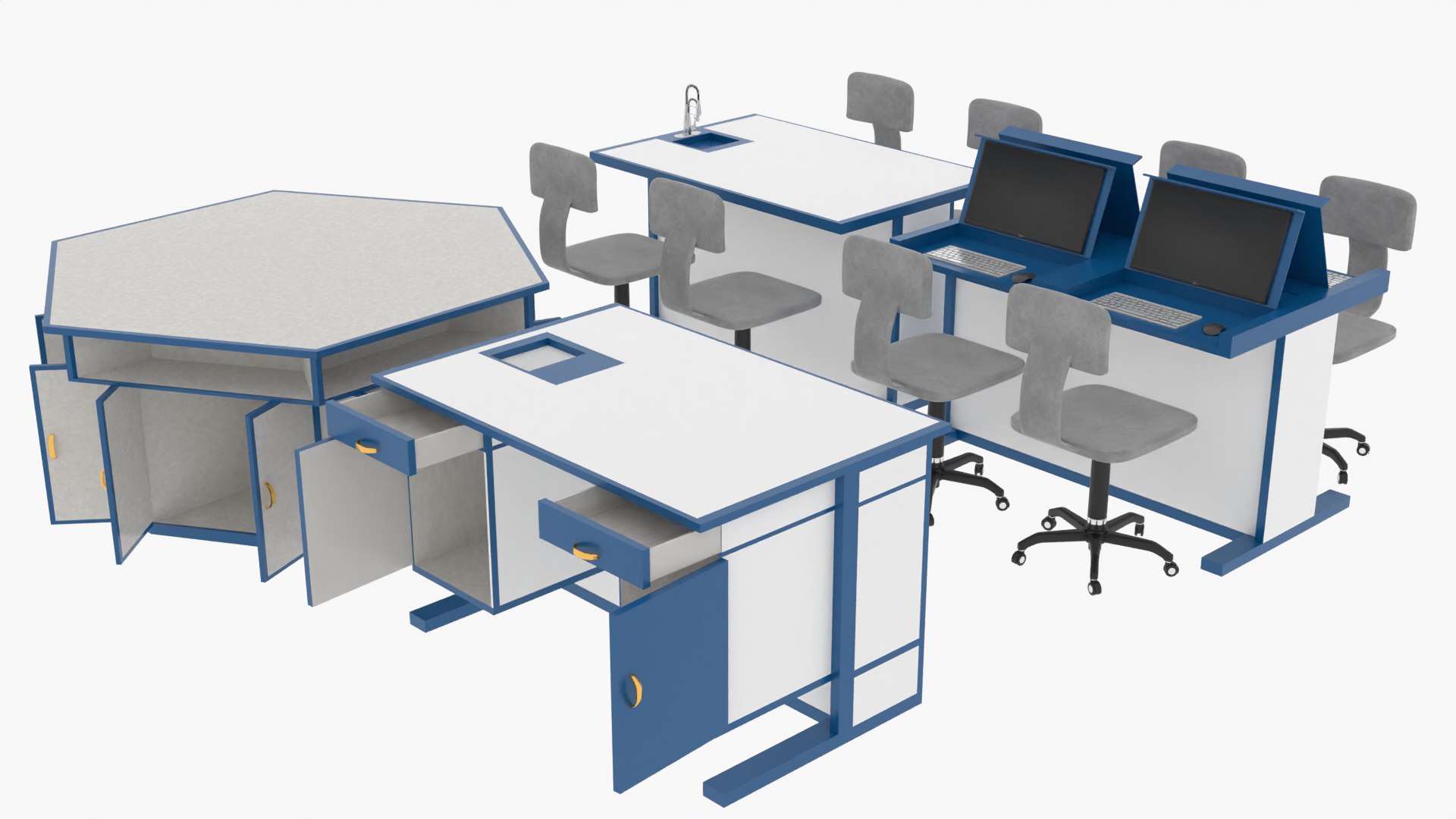 Desks 3D model - TurboSquid 1988721