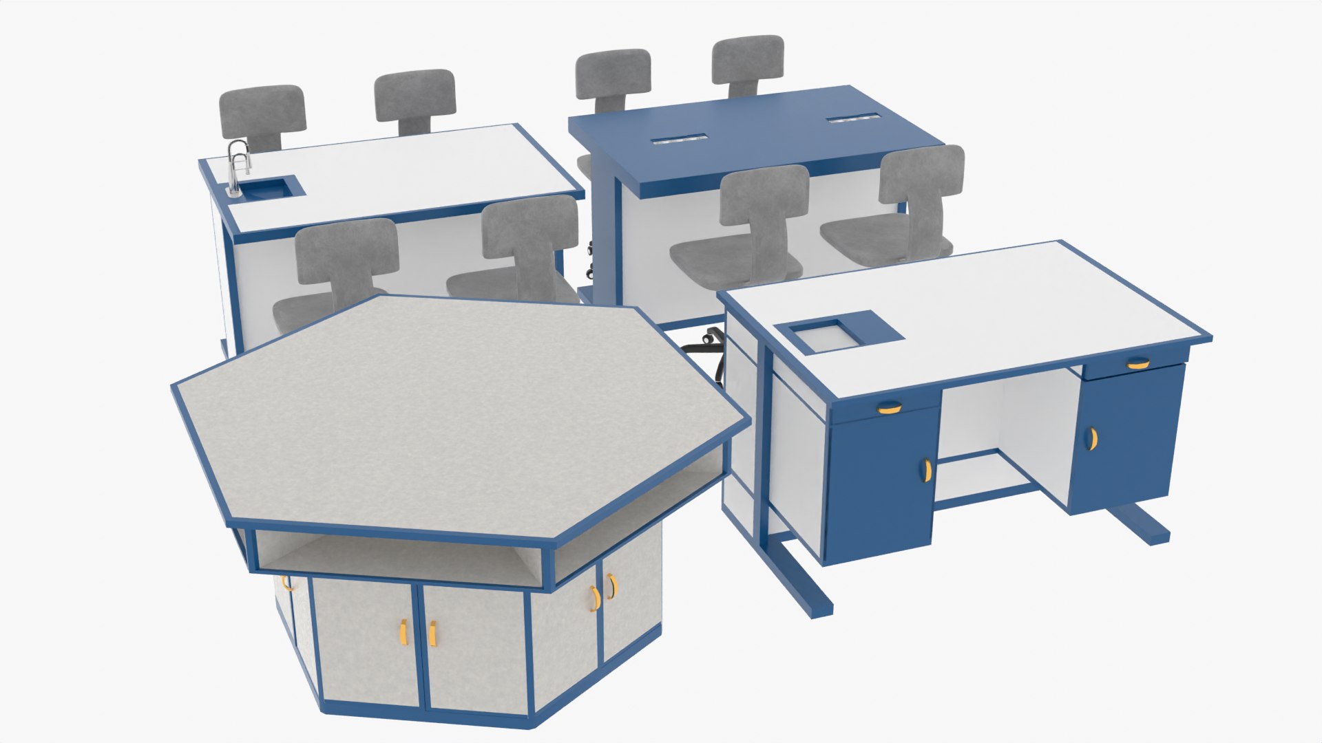 Desks 3D model - TurboSquid 1988721