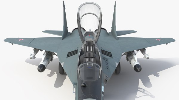 MiG 29 KUBR Russian Tandem Fighter Aircraft with Armament Rigged 3D ...