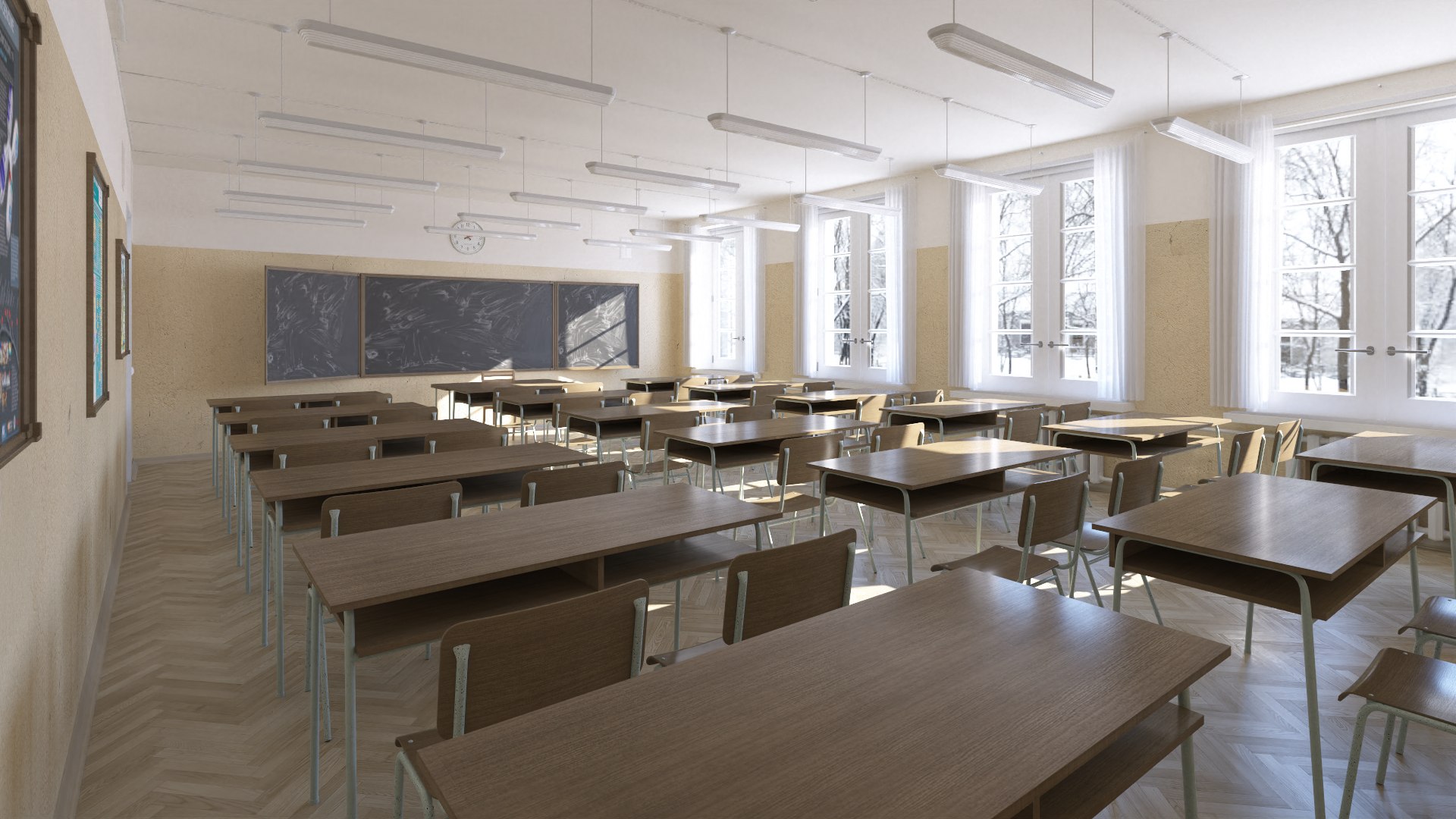 3D Model Classroom 9 - TurboSquid 2009321