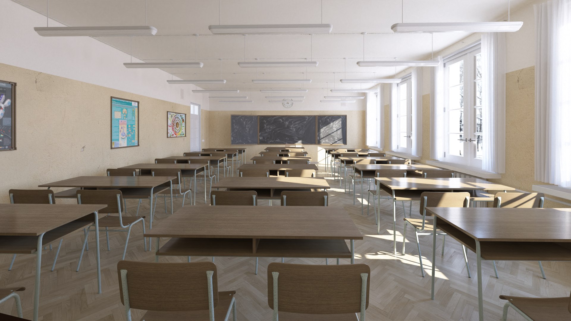 3D Model Classroom 9 - TurboSquid 2009321