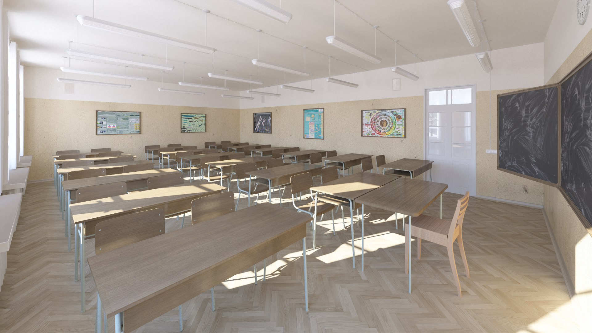 3D Model Classroom 9 - TurboSquid 2009321