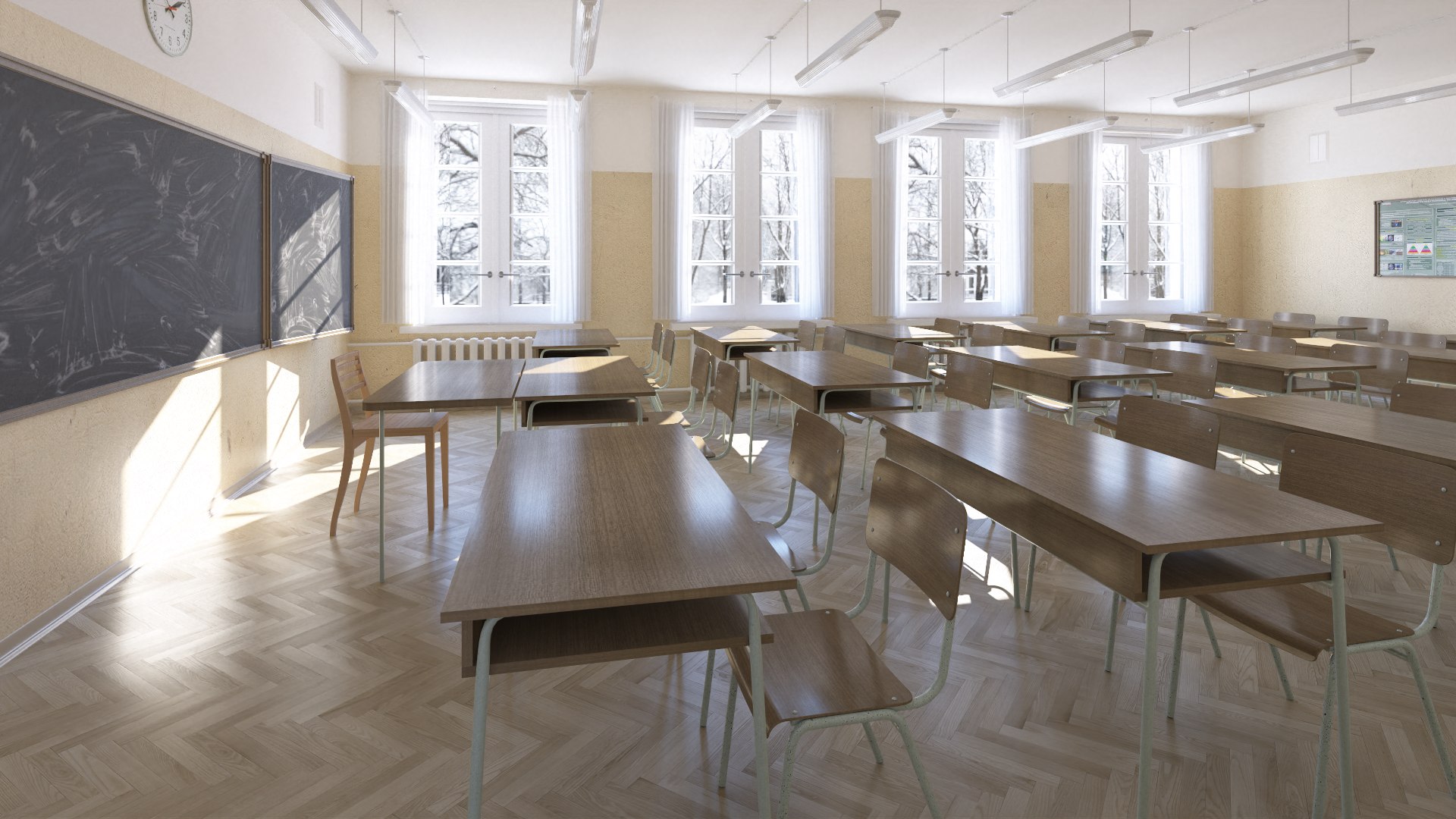 3D Model Classroom 9 - TurboSquid 2009321