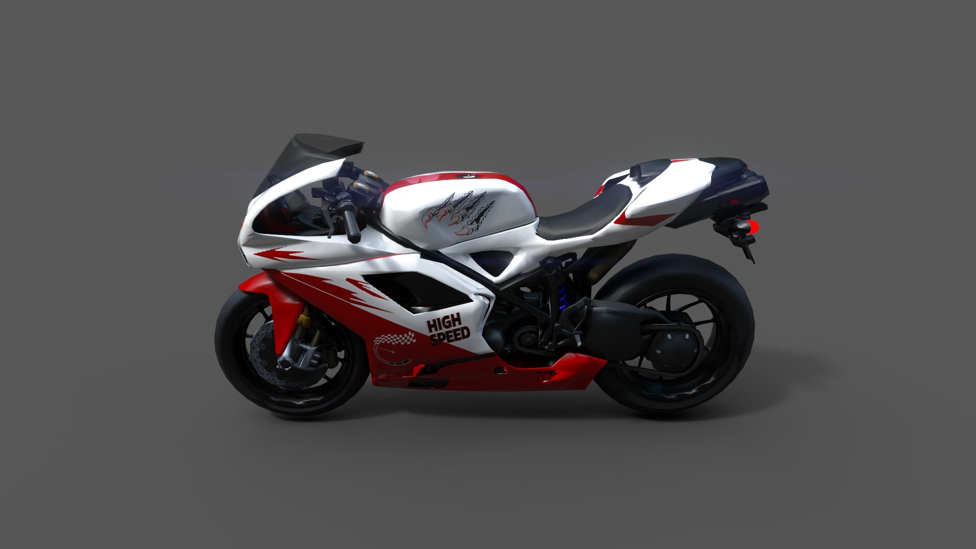 Generic 2000s Sport Bike X2 3D Low Poly Model With 4k PBR Textures 3D ...