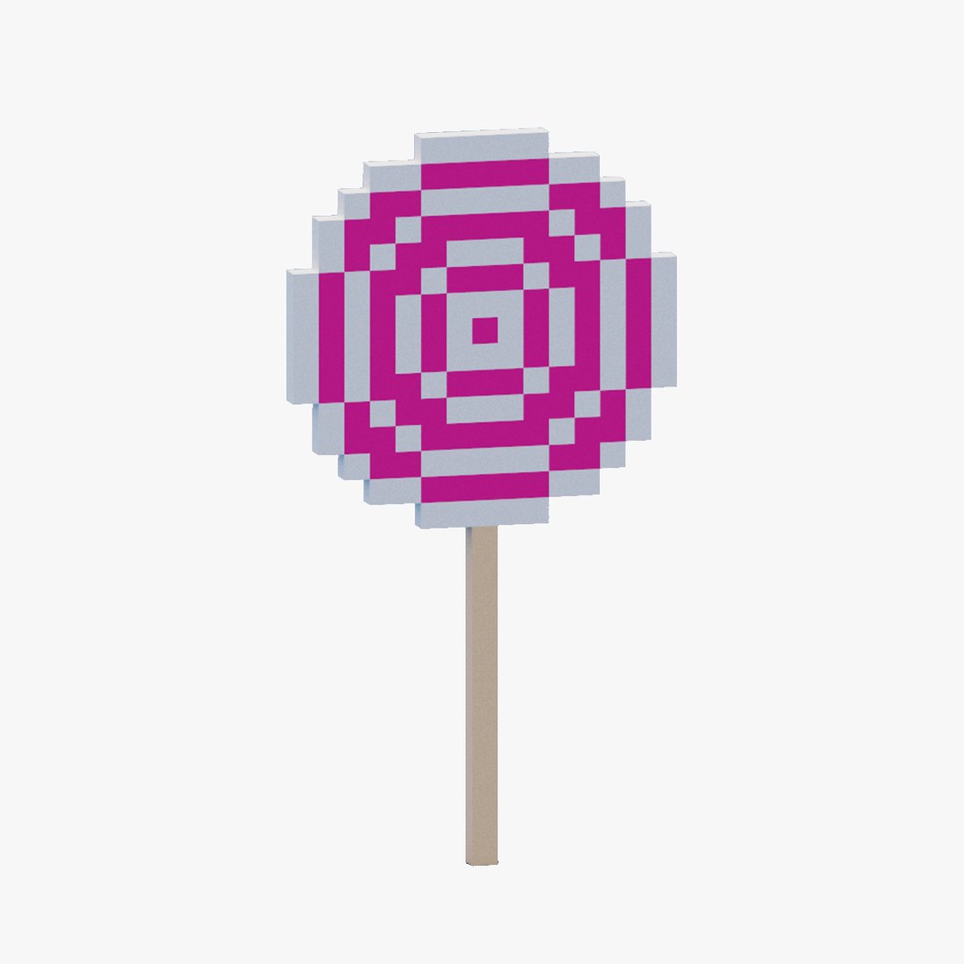 3D Voxel Candy Lollipop model - TurboSquid 1935238
