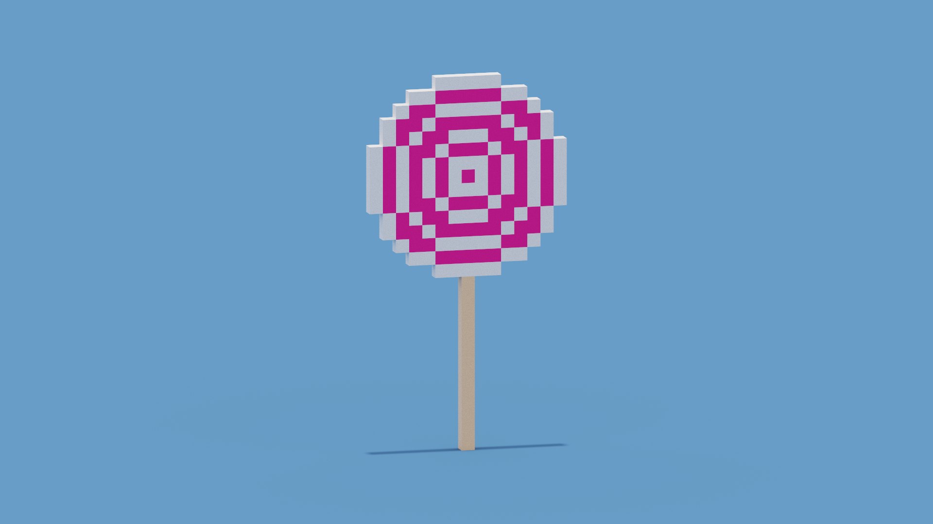 3D Voxel Candy Lollipop Model - TurboSquid 1935238