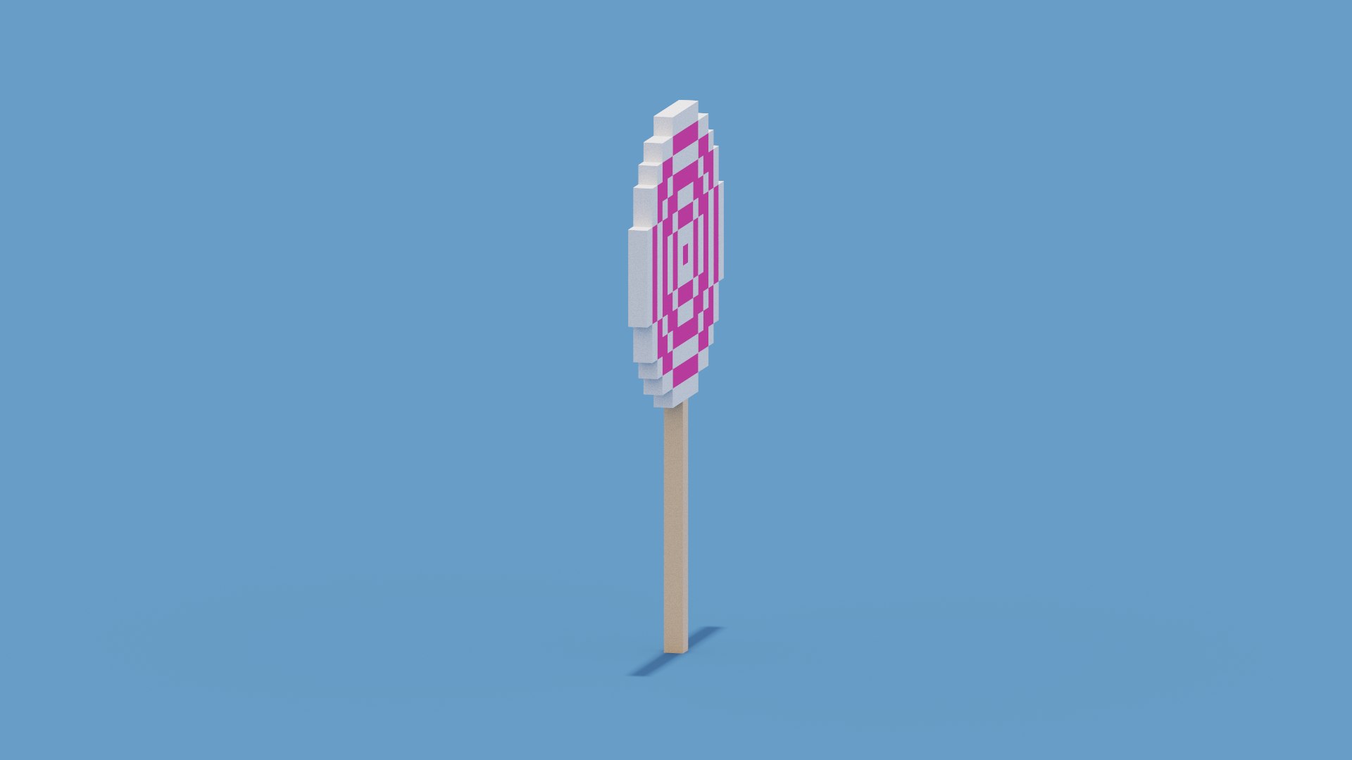 3D Voxel Candy Lollipop Model - TurboSquid 1935238
