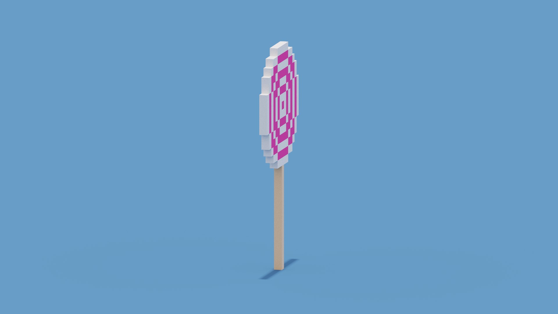 3D Voxel Candy Lollipop Model - TurboSquid 1935238