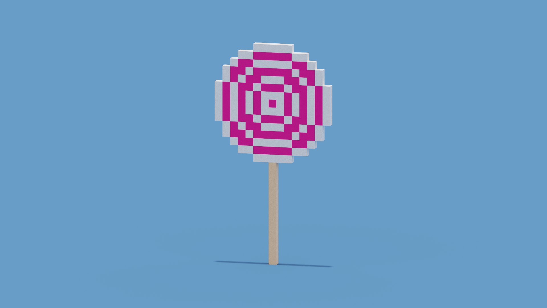 3D Voxel Candy Lollipop Model - TurboSquid 1935238