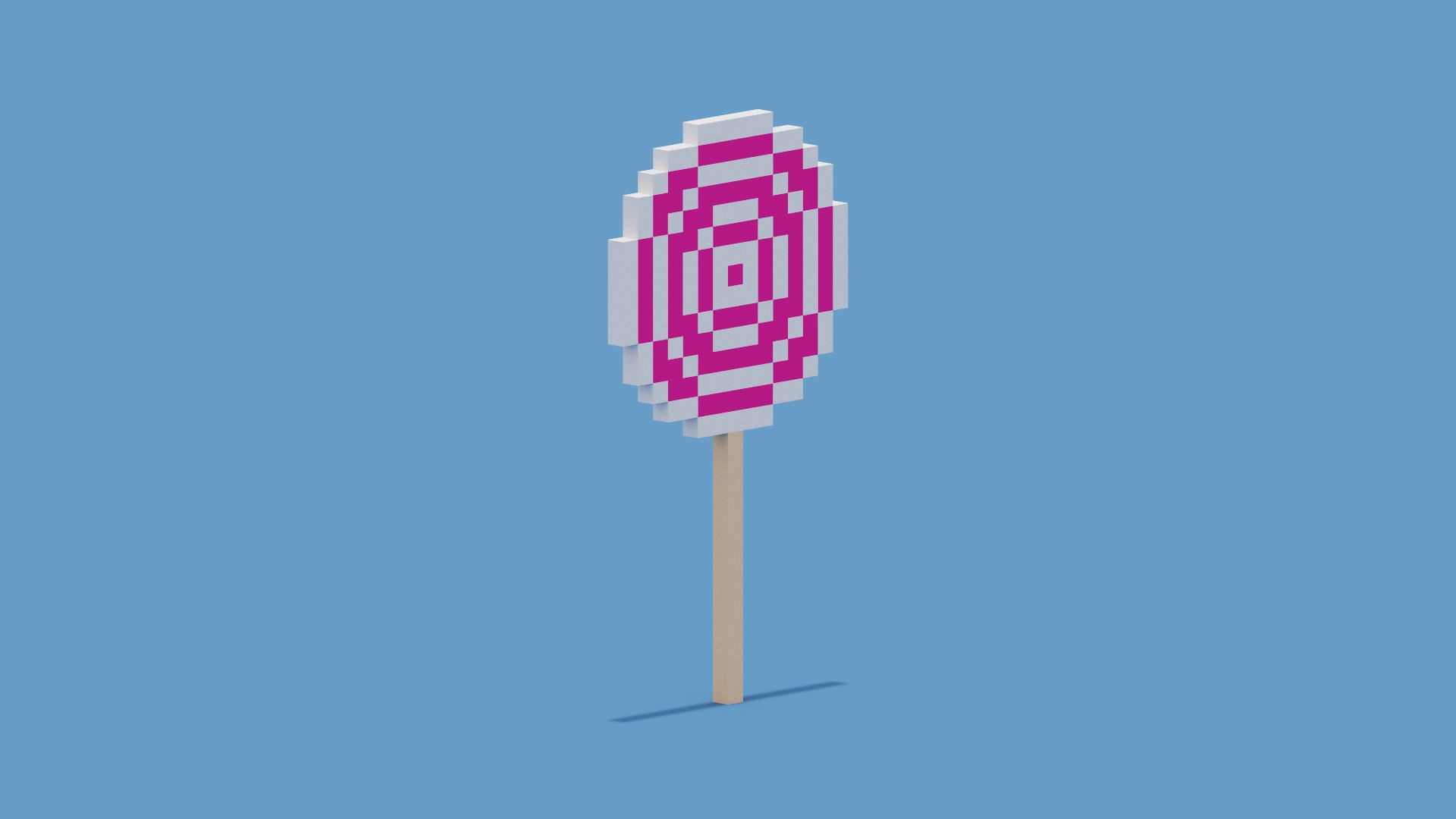 3D Voxel Candy Lollipop Model - TurboSquid 1935238