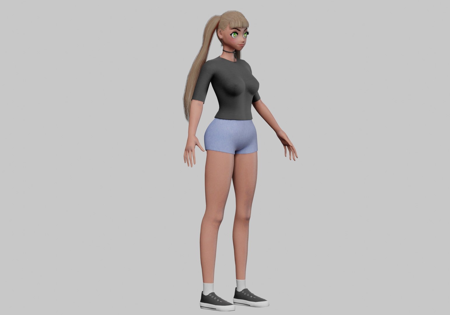 Basic Cool Girl V26733 3D - TurboSquid 2270369