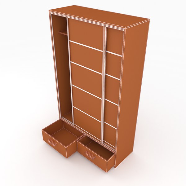 3d wardrobe case-compartment sliding model