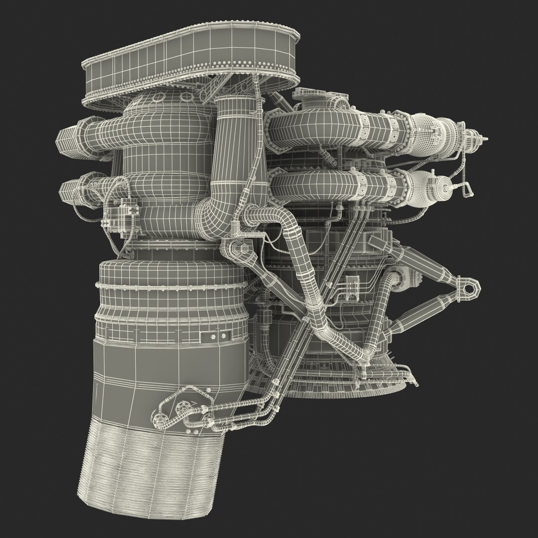 Rocket Engine 3d Model
