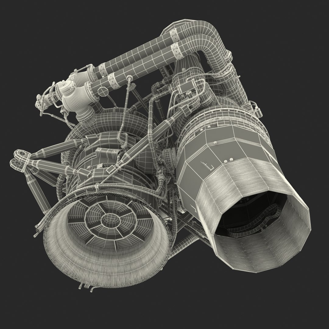 Rocket Engine 3d Model