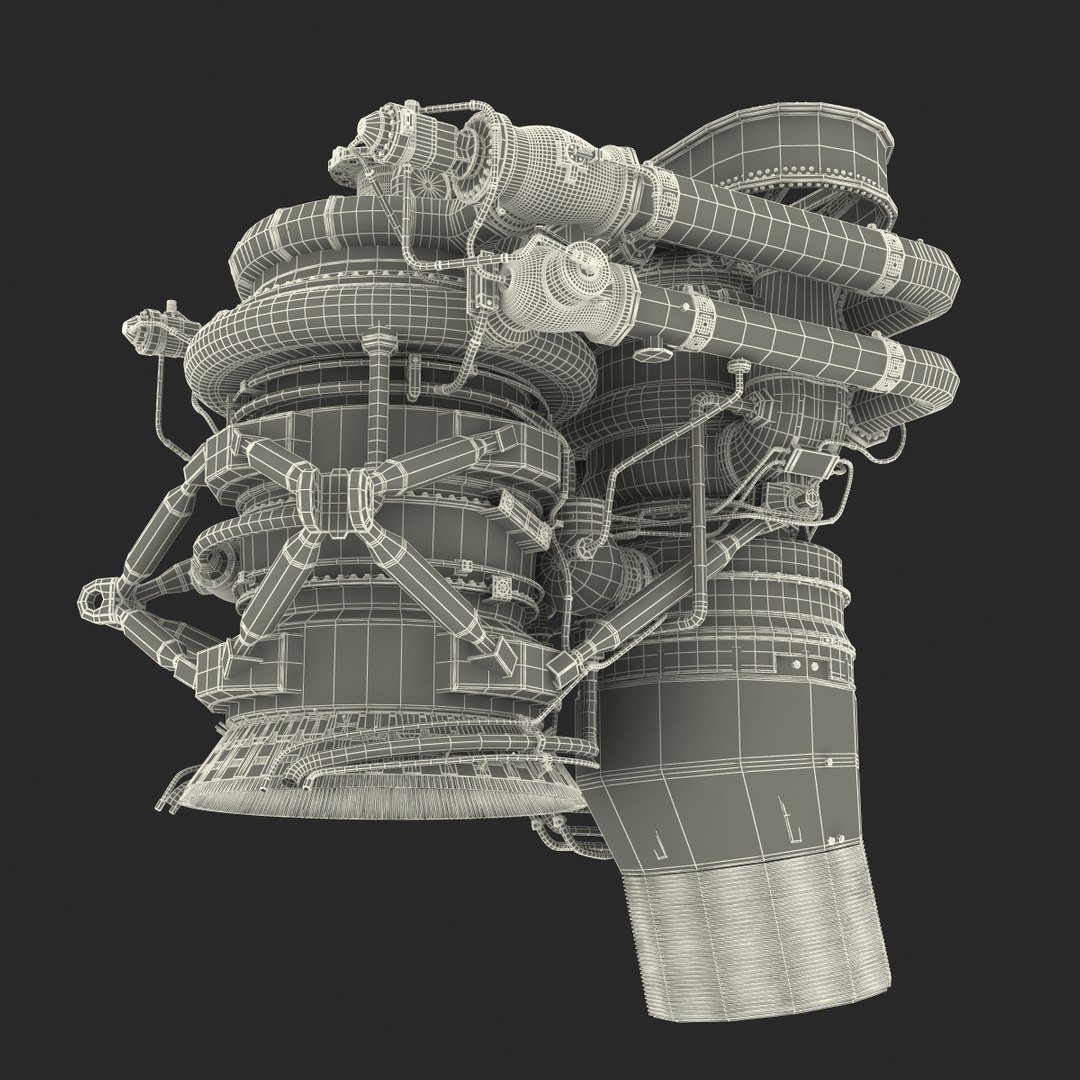 Rocket Engine 3d Model