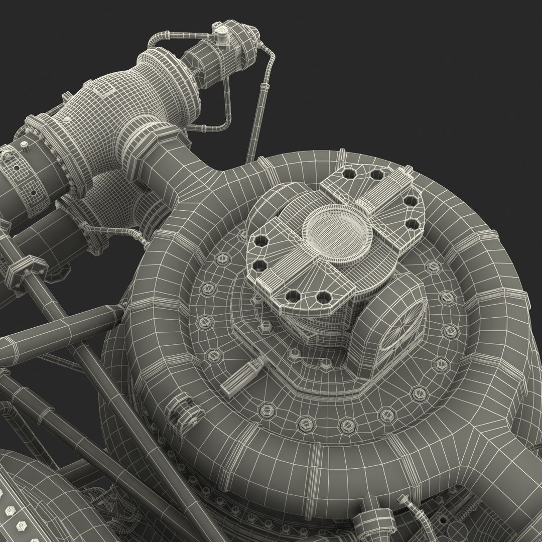 Rocket Engine 3d Model