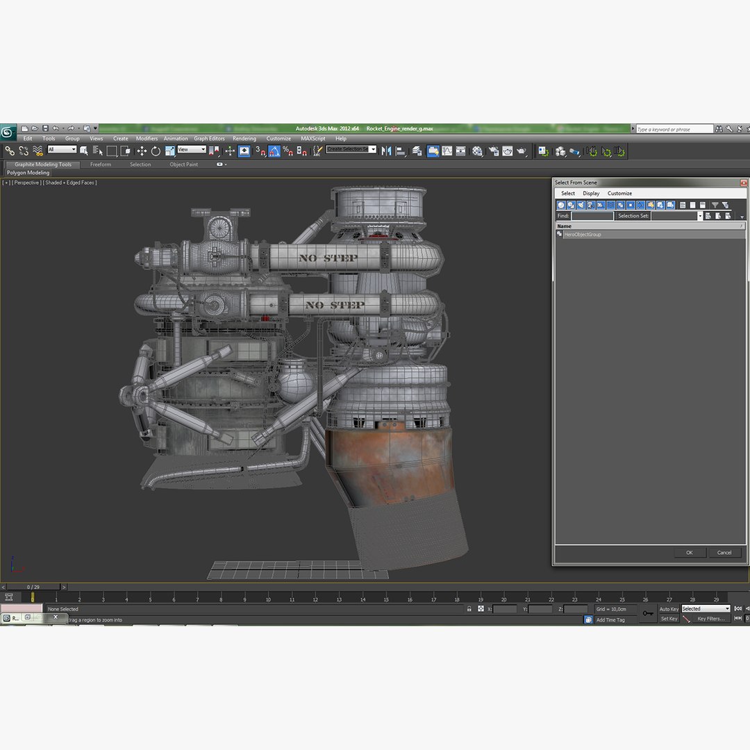 Rocket Engine 3d Model