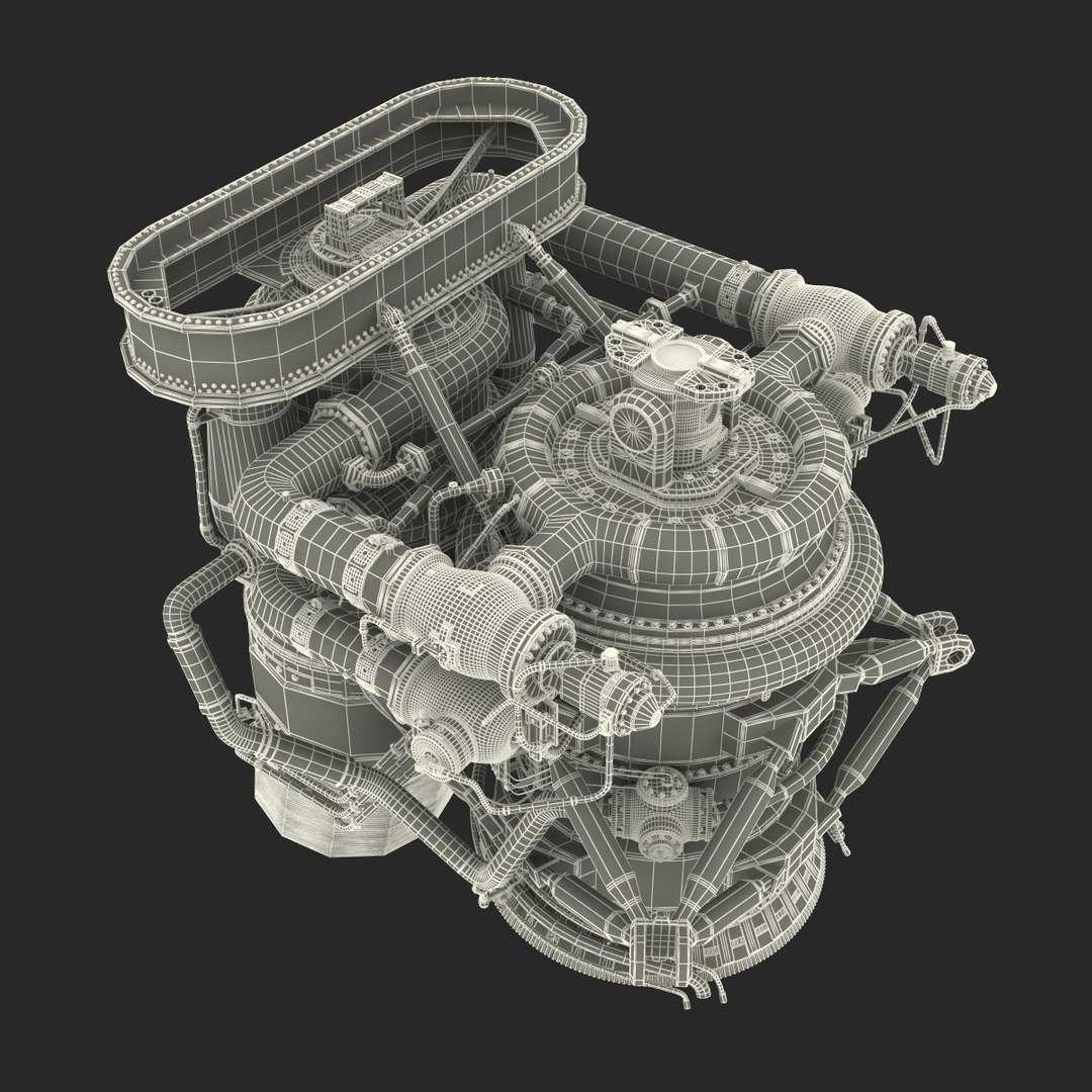 Rocket Engine 3d Model